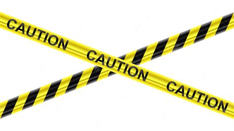 Cinta De Precaución De Rayas Negras Y Amarillas Vector Premium