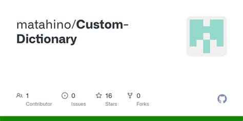 GitHub Matahino Custom Dictionary