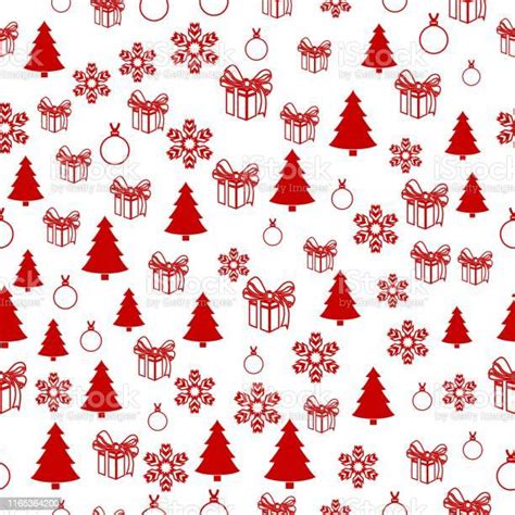 흰색 배경에 메리 크리스마스 레드 요소입니다 Zentangl과 낙서의 요소로 만든 원활한 그래픽 패턴 포장지 일러스트 12월에 대한 스톡 벡터 아트 및 기타 이미지 Istock