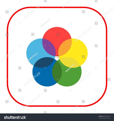 Colorful Overlapping Circles Stock Vector Royalty Free 363702593 Shutterstock