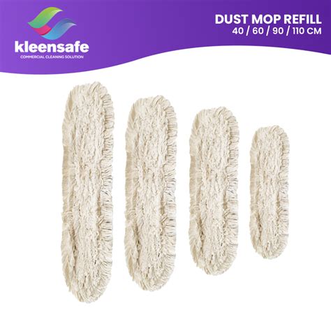 Kleensafe Heavy Duty Floor Dust Mop Refill Only Reusable And Washable Pads For Clip Type Dust