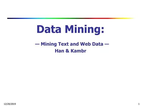 Ppt Data Mining — Mining Text And Web Data — Han And Kambr Powerpoint