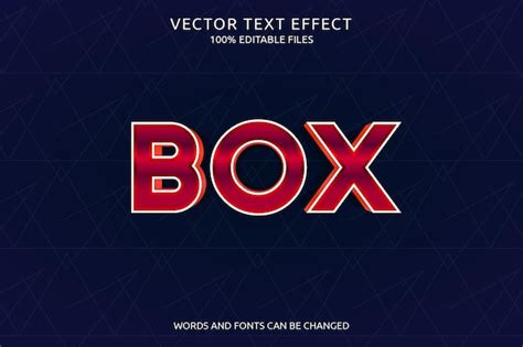 Premium Vector Box Editable 3d Red Gradient Text Effect