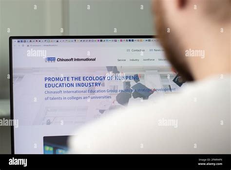 New York Usa 1 May 2021 Chinasoft International Company Website On Screen Illustrative