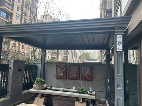 Garden Outdoor Motorized Retractable Louver Roof Aluminum Gazebo