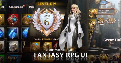 Fantasy Rpg Ui Ultimate Kit 2d Gui Unity Asset Store