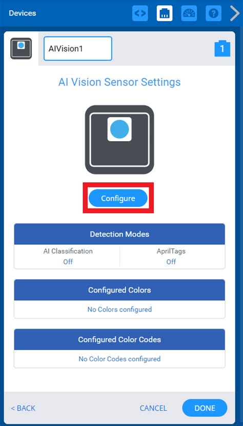 Connect The AI Vision Sensor To App Based VEXcode EXP VEX Library