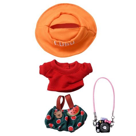 Wayute Rainbow Doll Set White T Shirt Jeans Combination Adorable Doll Clothing Detachable