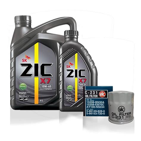 SK ZIC X7 10W-40 Fully Synthetic Diesel Motor Oil Bundle | Shopee ...