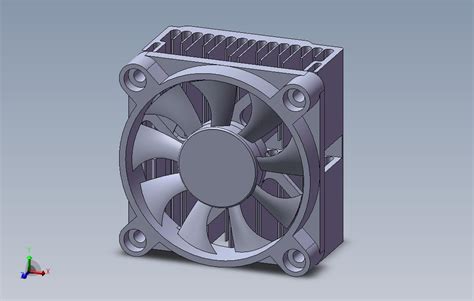 Cpu风扇 Solidworks 2012 模型图纸免费下载 懒石网