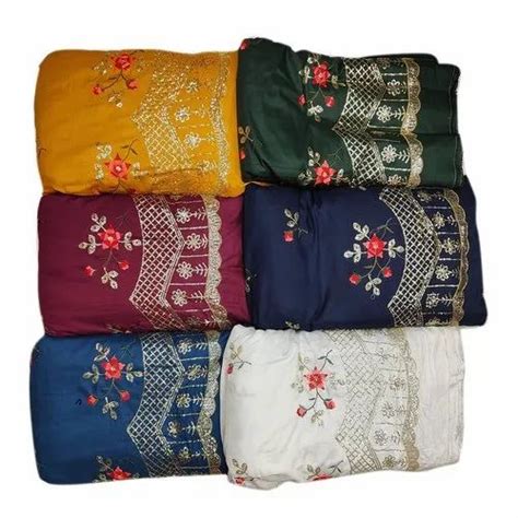 Green Rayon Sequence Daman Fabric For Saree 180 Gsm At Rs 75 Meter In Surat