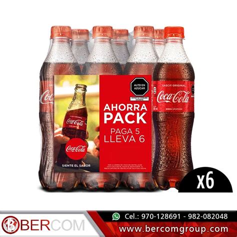 Gaseosa COCA COLA Sabor Original Botella 500ml Six Pack Bercom Group