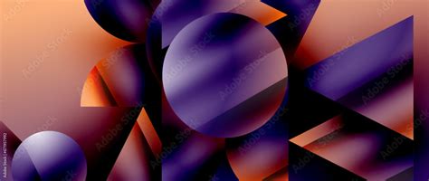 Captivating Abstract Backdrop Composed Of Interlocking Triangles And Circles Forming An