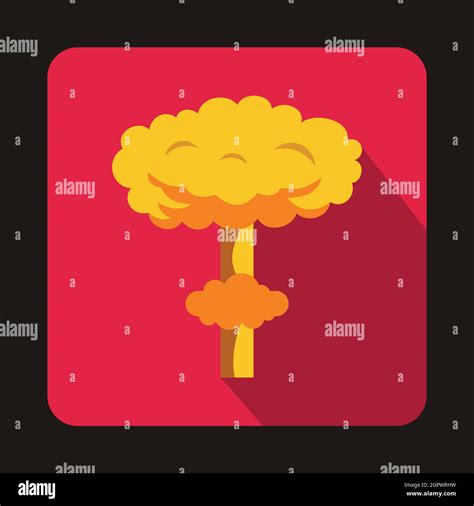 Nuclear Explosion Icon Flat Style Stock Vector Image And Art Alamy