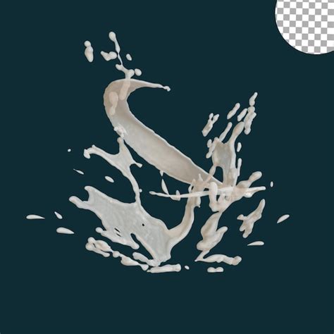 Premium Psd Milk Splash 3d Realistic