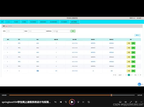 基于springbootvue学生网上请假系统设计与实现含文档附万字文档源码lw部署文档讲解等 Csdn博客