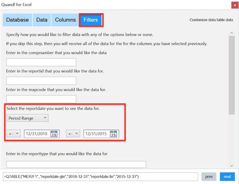 How Do I Download A Specific Date Range Or Just A Few Rows Of