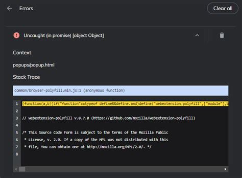 Uncaught In Promise Object Object In Brave Browser · Issue 1464