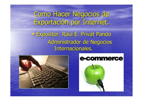 Como Hacer Negocios de Exportación por Internet