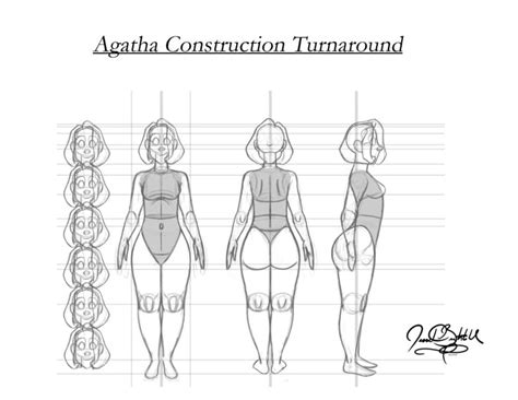 Agatha Character Turnaround Sheet Character Turnaround Character