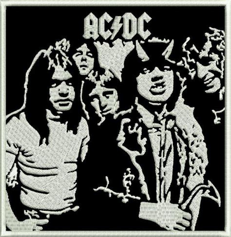 Acdc Rock Band Music Embroidery Design Etsy