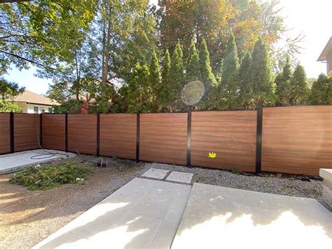Chai Grey Wood Grain Horizontal Vinyl Fence Panels