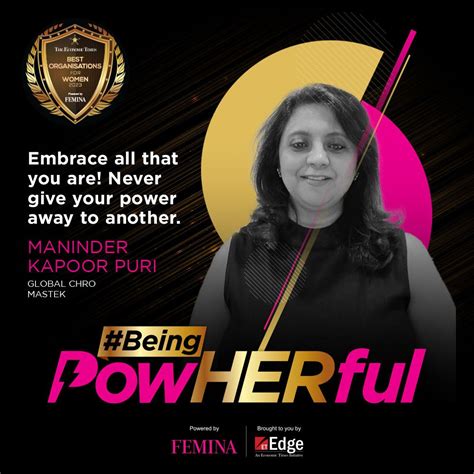 Beingpowherful Economictimes Bestorganisationsforwomen Maninder Kapoor Puri 69 Comments