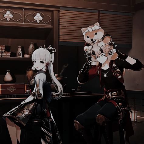 ⇢˚⋆「ayaka And Thoma Genshin Impact 」 ˚ Anime Foto