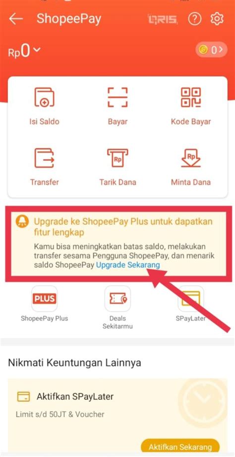 Cara Upgrade ShopeePay Plus Terbaru Keuntungan Fitur