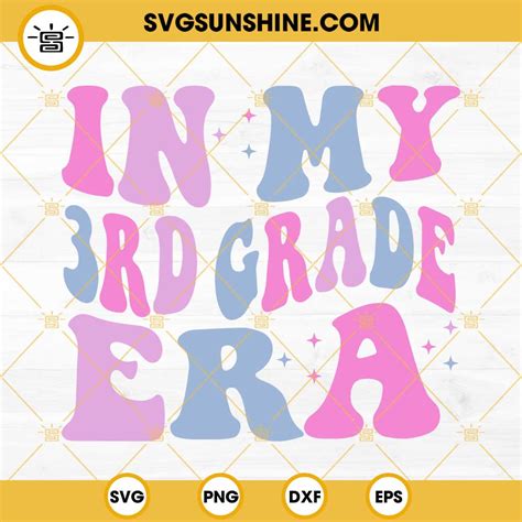 In My 3rd Grade Era Svg Third Grade Teacher Svg Cute Back To School Retro Svg Png Dxf Eps