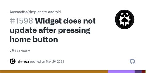 Widget Does Not Update After Pressing Home Button · Issue 1598