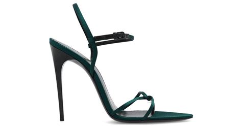 Saint Laurent Clara Pointed Toe Sandals In Black Lyst