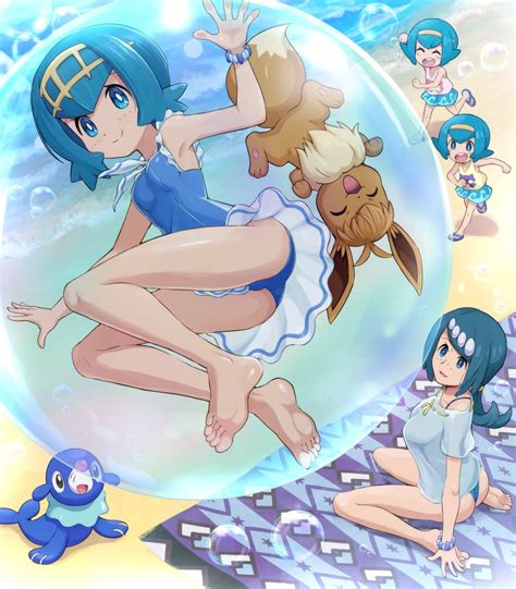 Eevee Lana Popplio Lanas Mother Slowpoke And 3 More Pokemon And