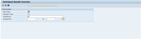 LSO TAC PART RESULT SAP Tcode Results Overview Participant Transaction Code