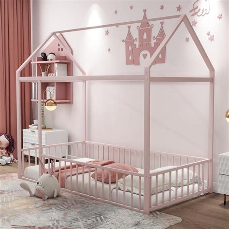 Bellemave Montessori Cama De Piso De Tamaño Individual Marco De Cama