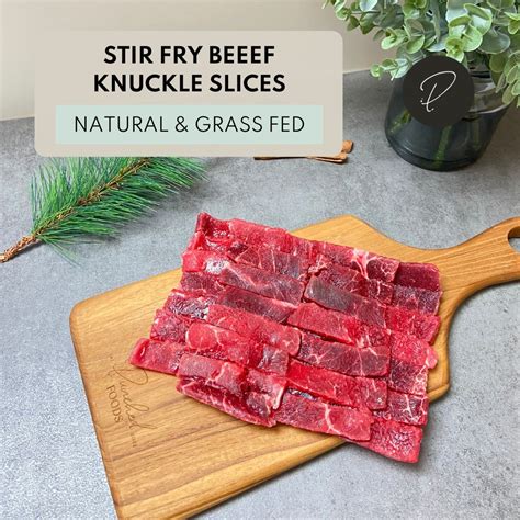 Stir Fry Beef Knuckle Slices 300g Halal Punched Foods Savour