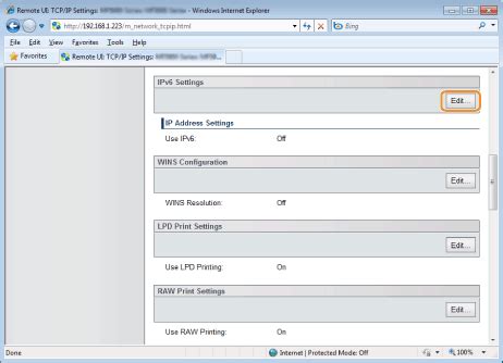 Setting The Ipv Address