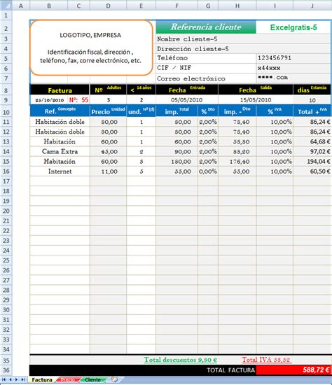 Modelo De Factura En Excel Plantillas Gratis Kulturaupice