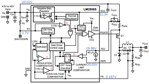 Webench® Toolslm25085 Output Voltage Not Regulated Properly And Weird Behaviours Power
