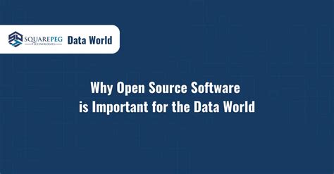 Square Peg Technologies On Linkedin Opensourcerevolution Dataempowerment Data Opensource