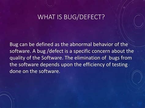 Presentation On Software Testing Bug Life Cycle Ppt