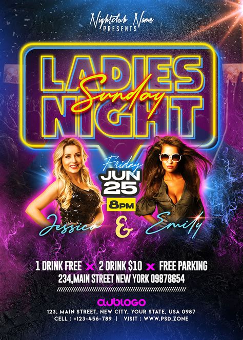 Weekend Ladies Night Club Party Flyer Psd Psd Zone