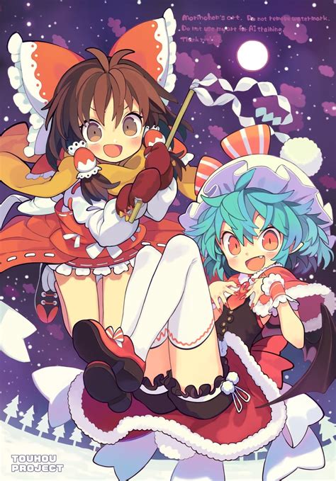 Hakurei Reimu And Remilia Scarlet Touhou Drawn By Morino Hon Danbooru