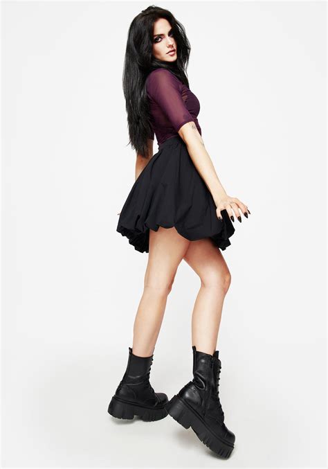 Disturbia Aranya Puff Micro Mini Skirt Skirts