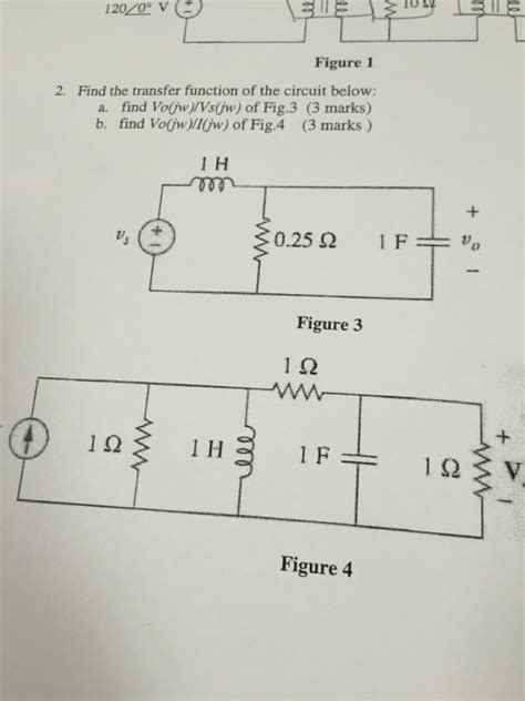 Solved Find The Transfer Function Of The Circuit Below
