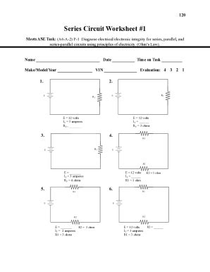 Fillable Online Solved Series Circuit Worksheet Meets Nateh Tusk Fax