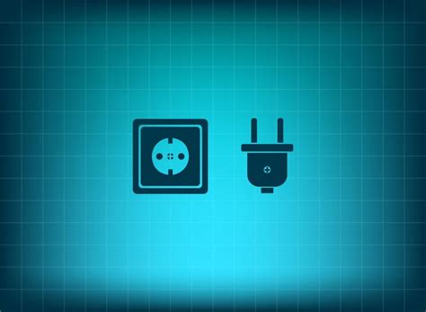 Premium Vector Electric Socket Symbol Vector Illustration On Blue