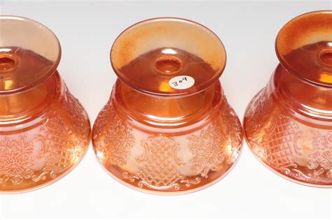 Federal Glass Normandie Iridescent Glass Sherbert Glasses With More
