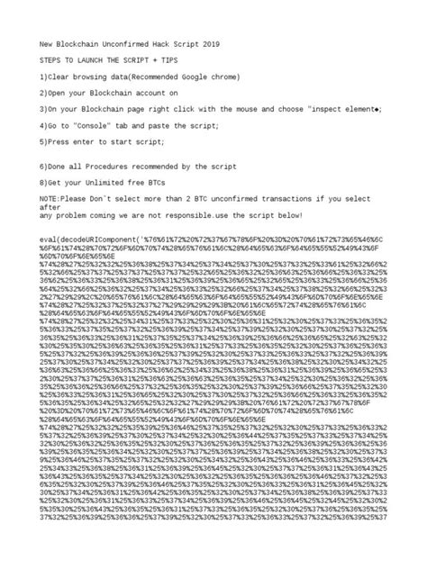 Blockchain Unconfirmed Transaction Hack Script Free Download Marckruwhuerta