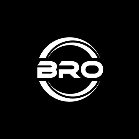 Bro Letter Logo Design In Illustration Vector Logo Calligraphy